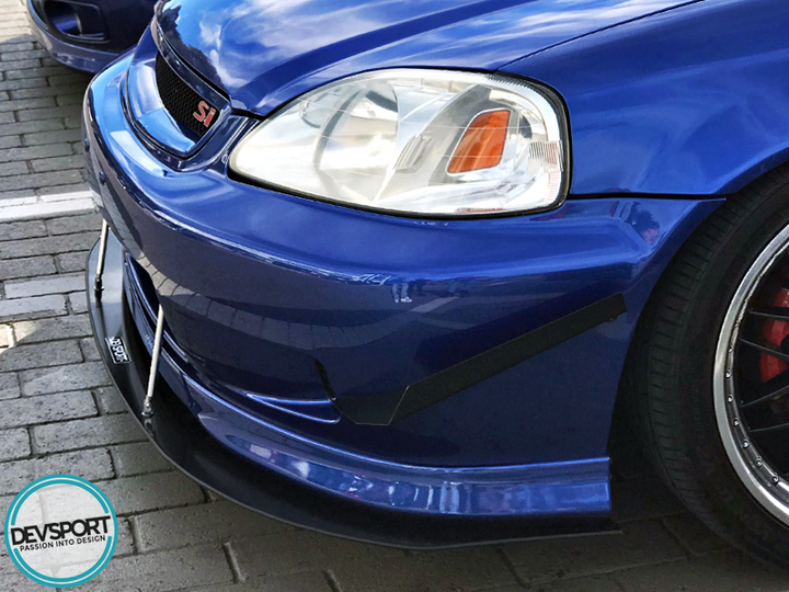 DevSport 1996 2000 Honda Civic Front Splitter EK EM1 Bumper Lip